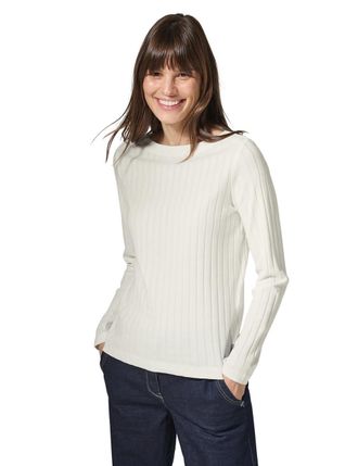 Cecil Damen Shirt mit Rippstruktur