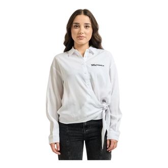 Karl Lagerfeld Femme, Blouses et Chemises, Blanc, Taille: 42 FR Letters Shirt