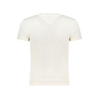 Tommy Hilfiger Logo-Embroidered Cotton T-Shirt - White