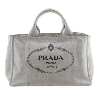 Prada Pre-owned Denim Tote Bag - - Pre-owned - Damen - Grau - ONE SIZE