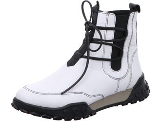 Gemini Damen Stiefelette Leder sportlich Gummizug 033567-02, Gr&ouml;&szlig;e:37 EU, Farbe:Wei&szlig;