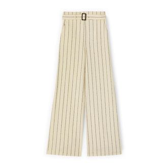 Motivi Pinstripe Palazzo Hose - - Trousers - Damen - Beige - XL