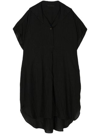 Forme Dexpression robe-chemise courte en lin - Noir