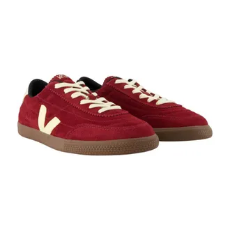 Veja Womens Panenka Sneakers - Veja Leather Burgundy Calfskin Shoes