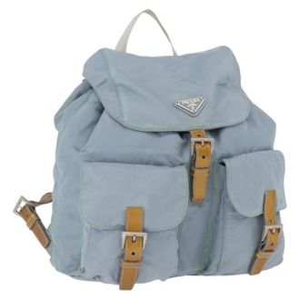 Prada Pre-owned Lederrucksack - - Pre-owned - Damen - Blau - ONE SIZE