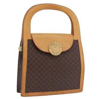 Celine Pre-owned Vintage Canvas Hand Bag - Femme - Pre-owned - Brun - Taille: ONE Size