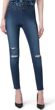 Hue déchiré au Genou mallas De Mezclilla Con Rodilla Desgarrada. Leggings Jeans Rasgadas No Joelho 1 Paire de Boucles doreilles. Jambières en Denim Mit Ri