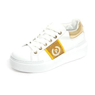 Pollini Vegane Leder-Sneakers mit Strass - - Shoes - Damen - Wei&szlig; - 35 EU