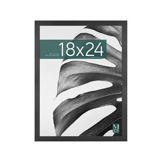 MCS Studio Gallery 46x61 cm Bilderrahmen Schwarze Holzmaserung, Vertikale und Horizontale Wandaufh&auml;ngung, Gro&szlig;er Posterrahmen f&uuml;r Fotos, Poster, Kunst & D