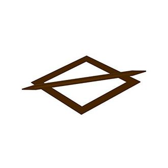 Flairdeco Raffspange mit Splint Modell Raute, Metall, Braun