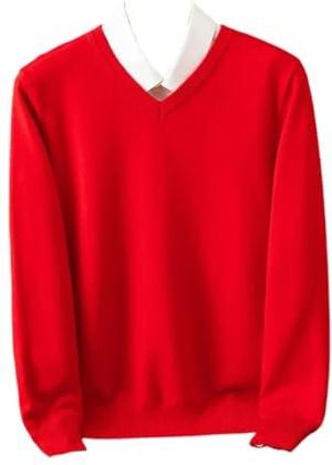 Generic Pull ample &agrave; col en V pour homme - Manches longues - En tricot d&eacute;contract&eacute; - Solide - Pour les affaires, 991, XXL