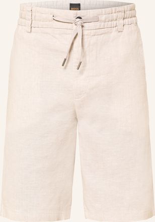 HUGO BOSS Chinoshorts Chino Tapered Fit Mit Leinen beige