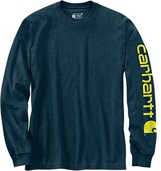 Carhartt Work in Progress T-shirt graphique à manches longues à manches longues et coupe décontractée SHIRT Homme, bleu, XL