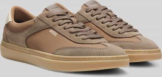 HUGO BOSS Sneaker aus echtem Leder mit Label-Schriftzug