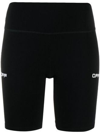 Off-white short ajust&eacute; &agrave; logo - Noir