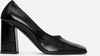 Arket Lederpumps Mit Blockabsatz -Schwarz