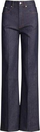 A.P.C. Jean large en coton m&eacute;lang&eacute;