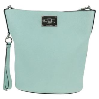 Ferragamo Pre-owned Leather Shoulder Bag - - Pre-owned - Damen - Blau - ONE SIZE