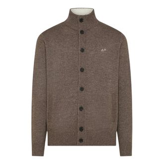 Sun 68 Cardigan Boutons Laine Chaude - Homme - Pulls - Brun - Taille: M