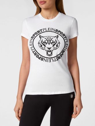 Plein Sport T-shirt slim fit en jersey &agrave; imprim&eacute; logo contrastant