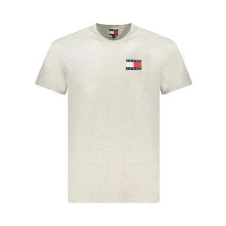 Tommy Hilfiger Grigio Cotton T-Shirt - - Tops - Herren - Grau - XL