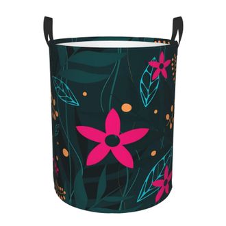 Generic Bl&auml;tter Pflanzen W&auml;schek&ouml;rbe Rund Korb Aufbewahrung Stehender W&auml;scheeimer F&uuml;r Decken Badezimmer Kleidung