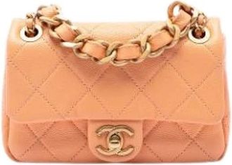 Chanel Sac Mini Flap Pre-owned - Femme - Pre-owned - Orange - Taille: ONE Size