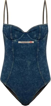 Diesel Femme, Tops, Bleu, Taille: 34 FR Body col coeur