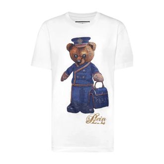 Philipp Plein Teddy Doorman T-Shirt - - Tops - Damen - Wei&szlig; - S