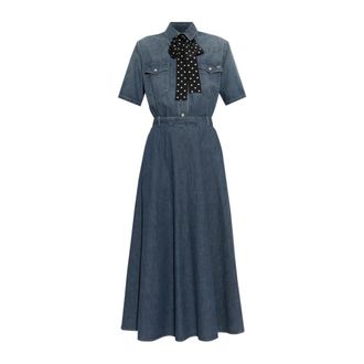 Valentino Garavani Midi-Denimkleid - - Dresses - Damen - Blau - S