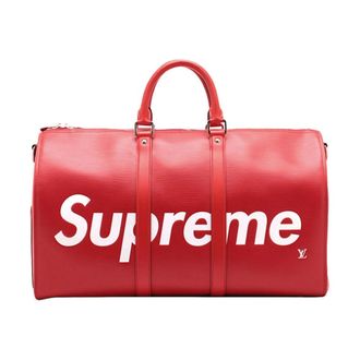 Louis Vuitton Sacoche Duffle en cuir pr&eacute;-poss&eacute;d&eacute; - Femme - Pre-owned - Rouge - Taille: ONE Size
