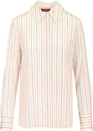 Max Mara Femme, Blouses et Chemises, Rose, Taille: 38 FR Mstflirt Chemise Imprim&eacute;e en Cr&ecirc;pe de Chine