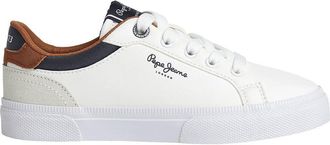 Pepe Jeans London Kenton Court B Sneaker für Jungen, weiß, 40 2/3 EU