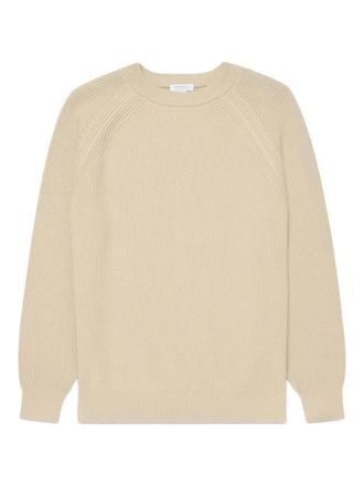 Sunspel pull en maille &agrave; design c&ocirc;tel&eacute; - Tons neutres