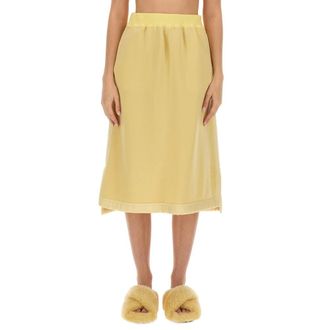 Jil Sander Woll-Midirock - - Skirts - Damen - Gelb - XS