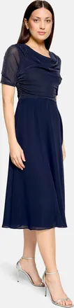Vera Mont Cocktailkleid VERA MONT Damen im Glitzer-Look, Damen, Gr. 36, Normalgr&ouml;&szlig;en, blau (night sky), Obermaterial: 100% Polyester. Futter: 100% Polyester, fe