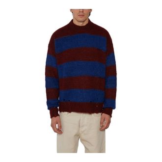 Amish Homme, Pulls, Rouge, Taille: XL Tricots à col rond