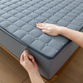 Generic Gesteppter, waschbarer Matratzenbezug mit Rei&szlig;verschluss, anpassbare Gr&ouml;&szlig;e, feuchtigkeitsbest&auml;ndig und waschbar, atmungsaktiver und weicher Matratzens