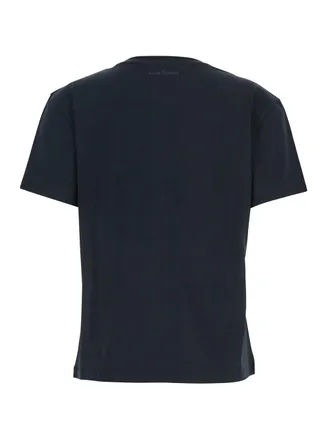 Acne Studios Womens T-Shirt With Logo Patch Black Cotton Organic T-Shirts & Jerseys