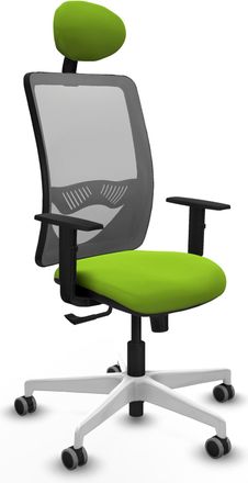 Piqueras y Crespo Atmungsaktiver B&uuml;rostuhl Zulema mit 1D-Armlehnen, h&ouml;henverstellbarer Lendenwirbelst&uuml;tze und festem Kopfteil, ausgestattet mit Sincro 3 Positionen und 