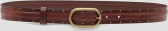 Gerard Darel Ceinture en cuir avec clous - HONORE - Marron