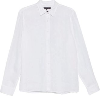 Michael Kors Homme, Chemises, Blanc, Taille: XL Chemise avec logo brod&eacute;