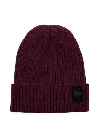 Pitbull M&uuml;tze Unisex Velcro Logo, Winterm&uuml;tze Herren und Damen, Winter M&uuml;tze, Beanie Weiches Material, Warme M&uuml;tzen mit Silikon-Logo, Modische Strickm&uuml;tze