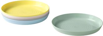 IKEA Kalas Teller, verschiedene Pastellfarben, 6 Stück, BPA-frei