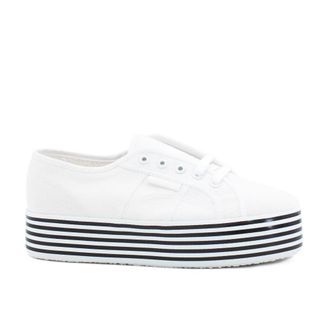 Superga Linea Platform - Femme - Chaussures - Blanc - Taille: 35 EU