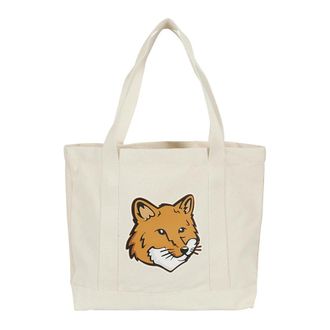 Maison Kitsun&eacute; Stilvolle Fox Head Tote Bag - - Bags - Damen - Beige - ONE SIZE