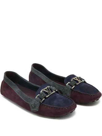 Louis Vuitton mocassins Oxford en daim - Violet