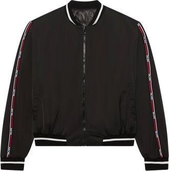 GCDS Gcds, Homme, Vestes, Noir, Taille: XS Bomber en nylon avec bande logo