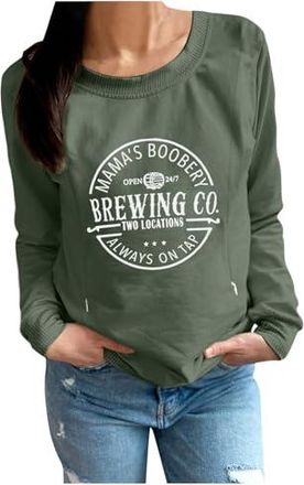 Generic Sweat-Shirt dallaitement d&eacute;contract&eacute; pour Femmes, Confortable, avec Fermeture &eacute;clair, Hauts Pull dallaitement, Pull de Maman Pull Noir Capuche