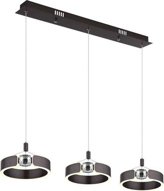 Globo Lighting Globo Lighting - H&auml;ngelampe Pendellampe Wohnzimmerlampe Kristall Ringe bronze geb&uuml;rstet led 125cm